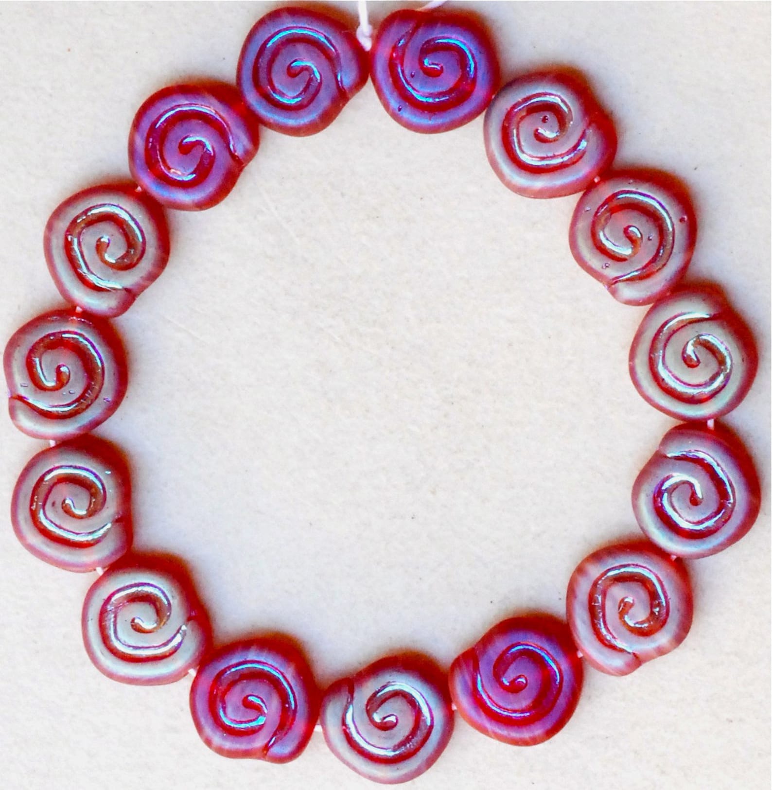 Snail Shell Bead Czech Glass Beads 12mm X11mm Various - Etsy