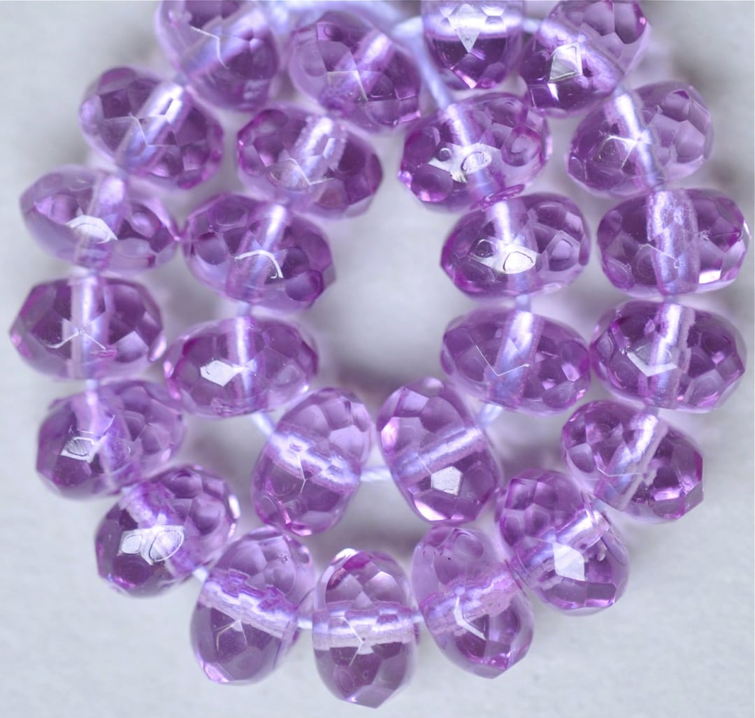 5mm, 7mm, or 9mm Fire Polished Gemstone Cut Czech Glass Beads - Donut ...