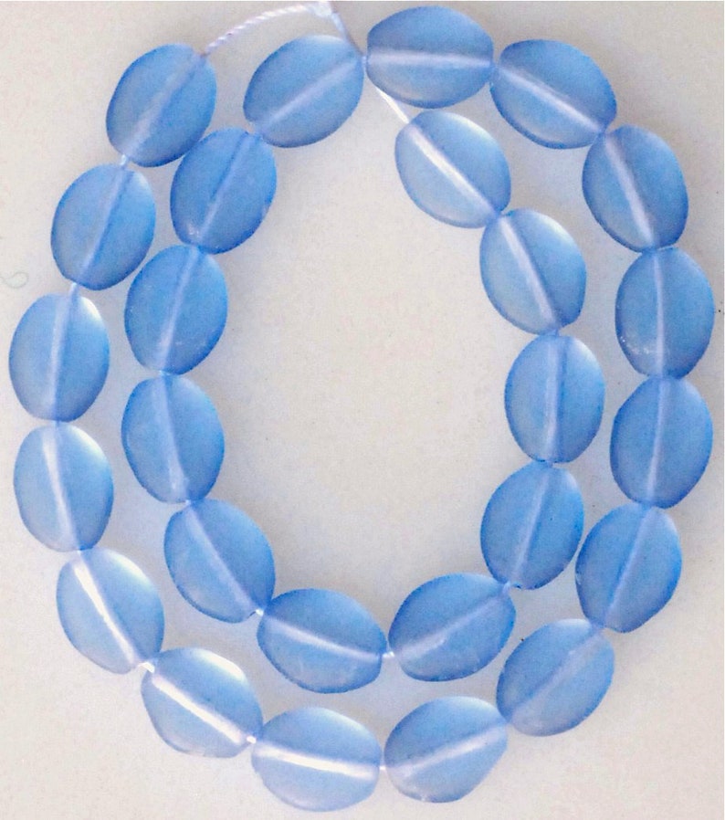 Small Flat Oval Czech Glass Beads - Various Matte Colors - 8mm X 6mm ...