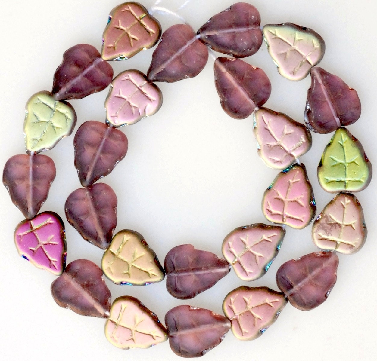 Small Fall Leaf Bead Flat Leaf Bead With Vertical Hole - Etsy