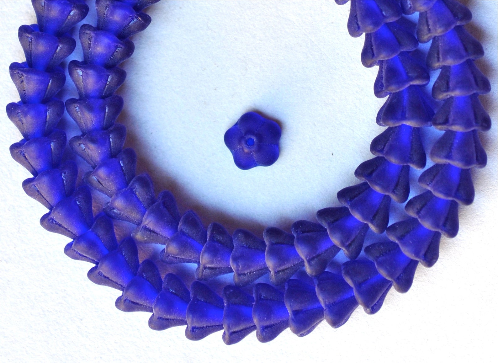 Flower Cup Beads Czech Glass Flower Beads 6mm X 8mm - Etsy