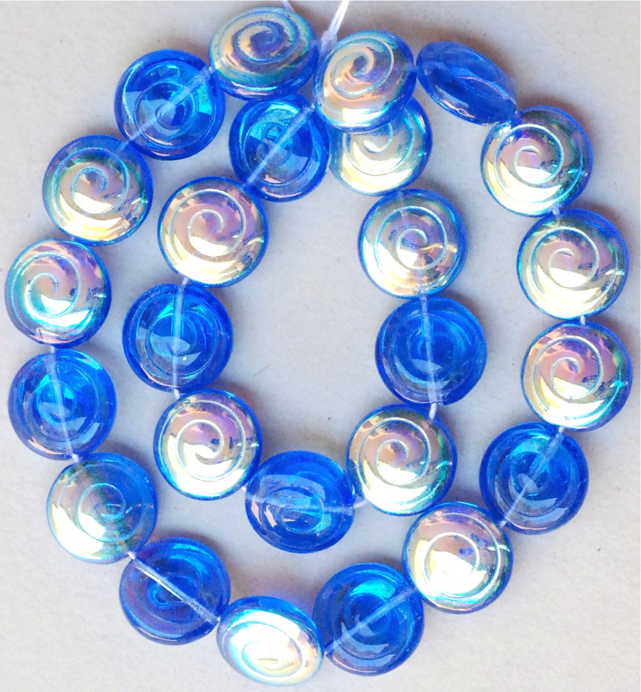 13mm Snail Shell Bead Czech Glass Beads Various Azuro or - Etsy