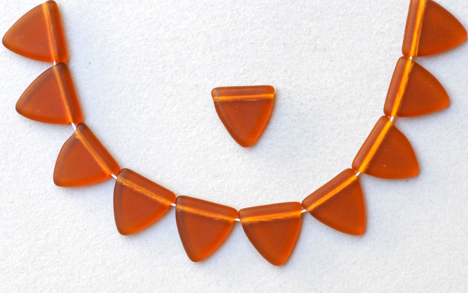 13mm Czech Glass Triangle Beads Various Colors Available - Etsy