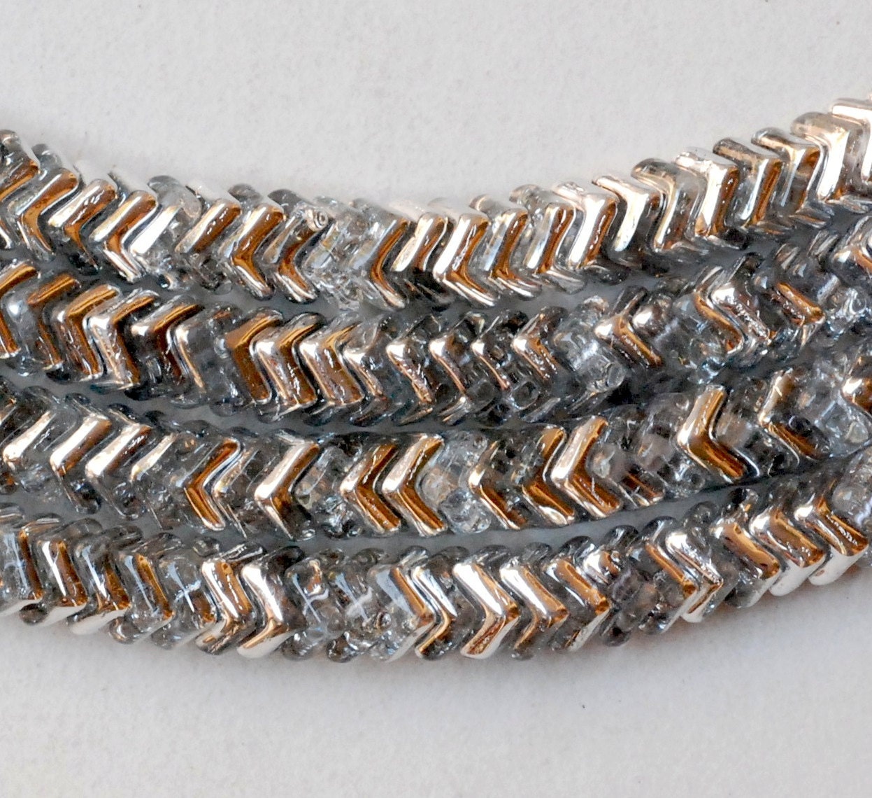 Interlocking Snake Beads - Czech Glass Beads - 10mm X 4mm - Various ...