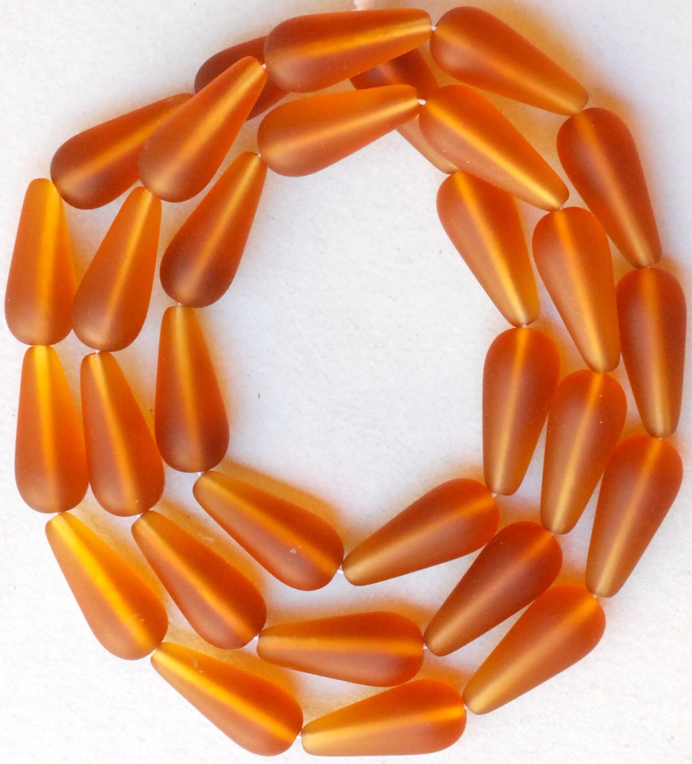 Large Teardrop Bead With Vertical Hole - Czech Glass Teardrop Bead ...