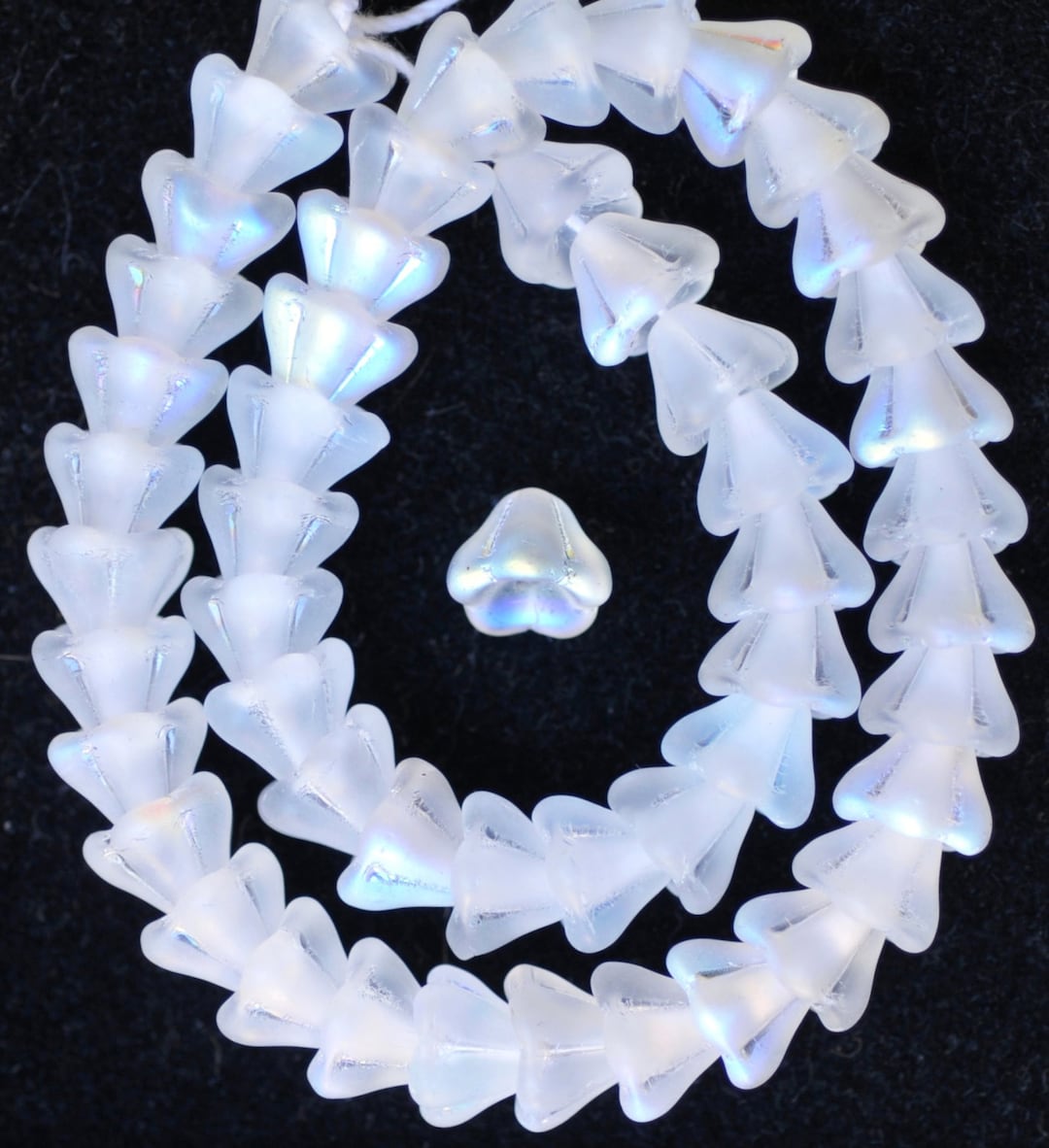 Flower Cup Beads - Czech Glass Flower Beads - 6mm X 8mm - Various ...