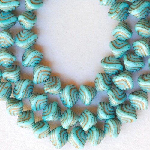 Scallop Shell Bead Czech Glass Shell Beads 15mm X 13mm - Etsy