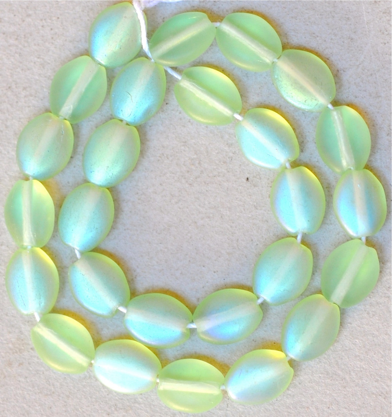 Small Flat Oval Czech Glass Beads - Various Matte Colors - 8mm X 6mm ...