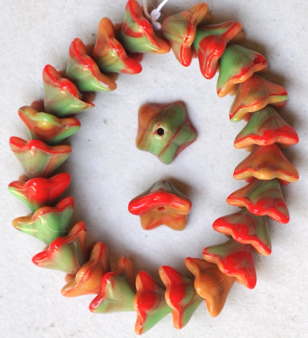 Flower Cup Beads - Czech Glass Flower Beads - 9mm X 6mm - Various ...