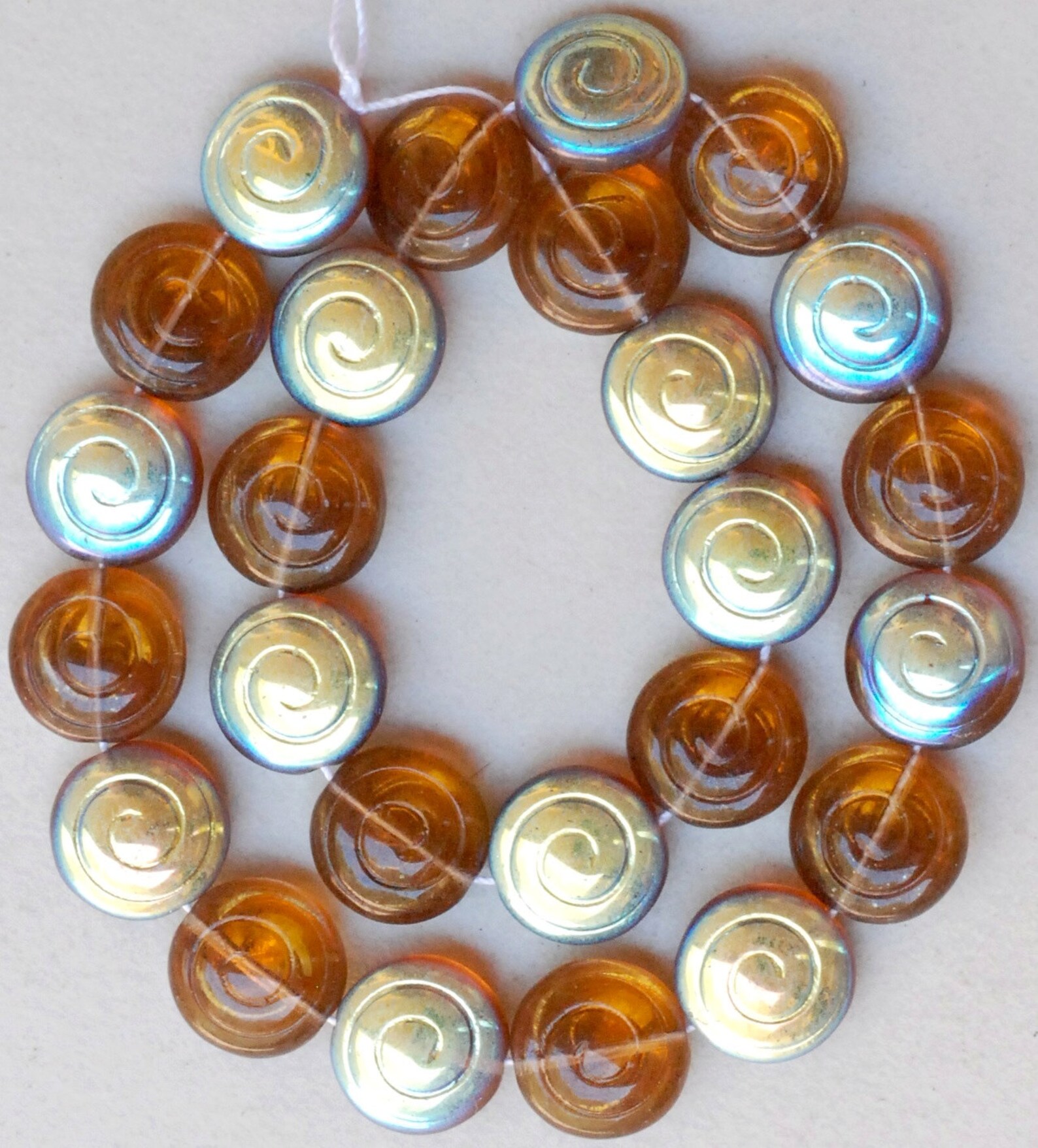 13mm Snail Shell Bead Czech Glass Beads Various Azuro or - Etsy