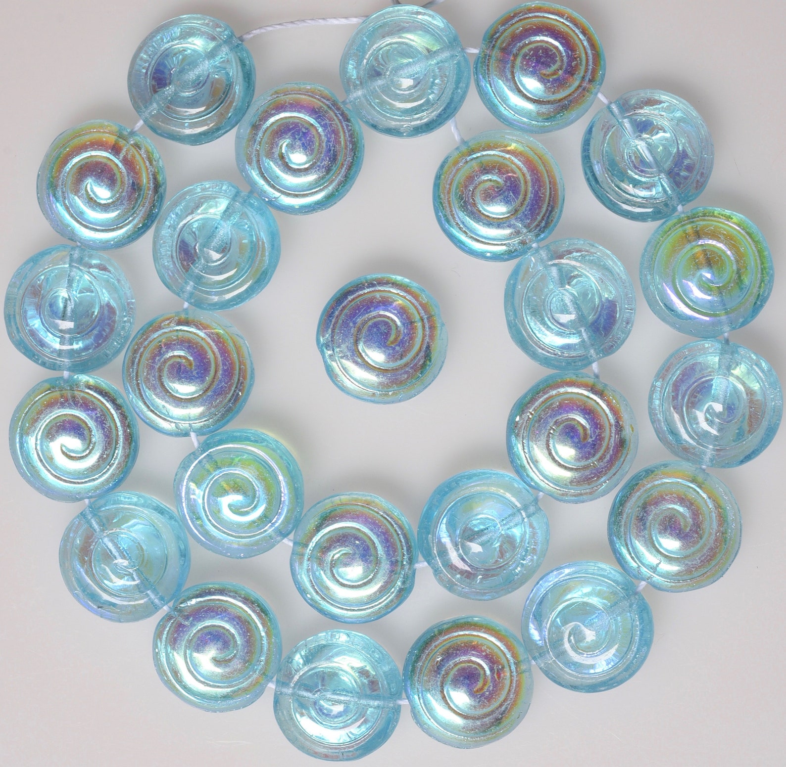 13mm Snail Shell Bead Czech Glass Beads Various Azuro or - Etsy