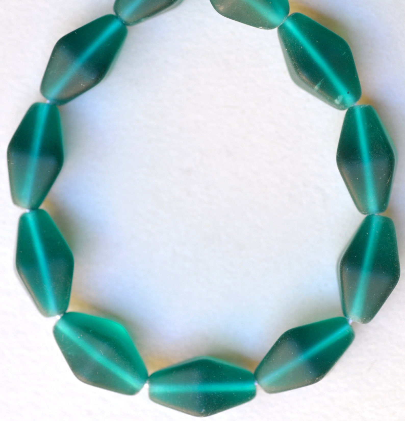 Large Bi-pyramid Glass Bead - 18mm X 13mm - Czech Glass Beads - Various ...