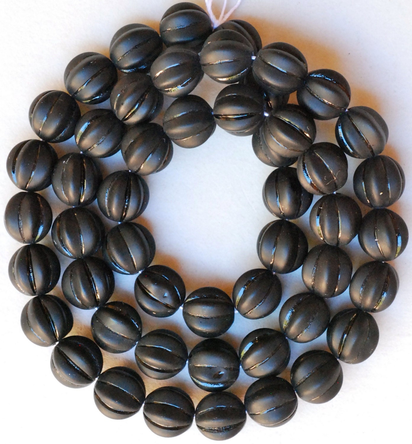 Round 12mm Melon Bead Czech Glass Melon Beads Various | Etsy