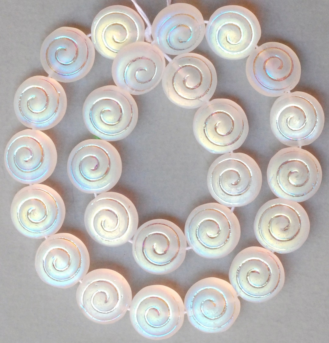 13mm Snail Shell Bead - Czech Glass Beads - Various Colors - Qty 24 - Etsy