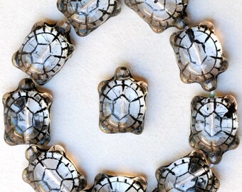 Lamp Work 14mm Turtle Glass Beads Flower Animal Lucky Bead - Etsy