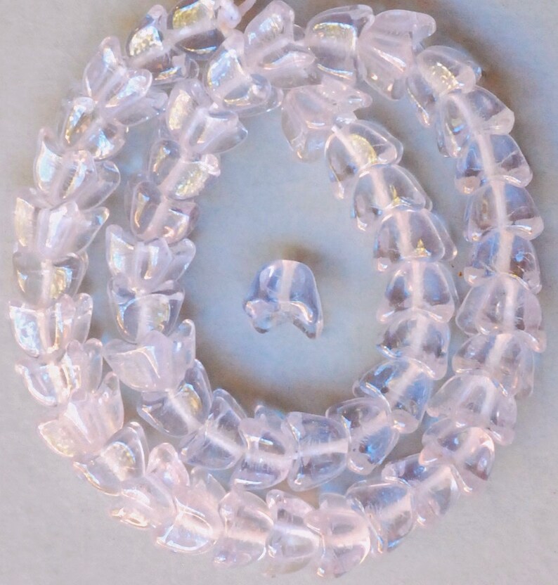Small Flower Cup Beads - Tulip Cup Beads - Czech Glass Flower Beads ...