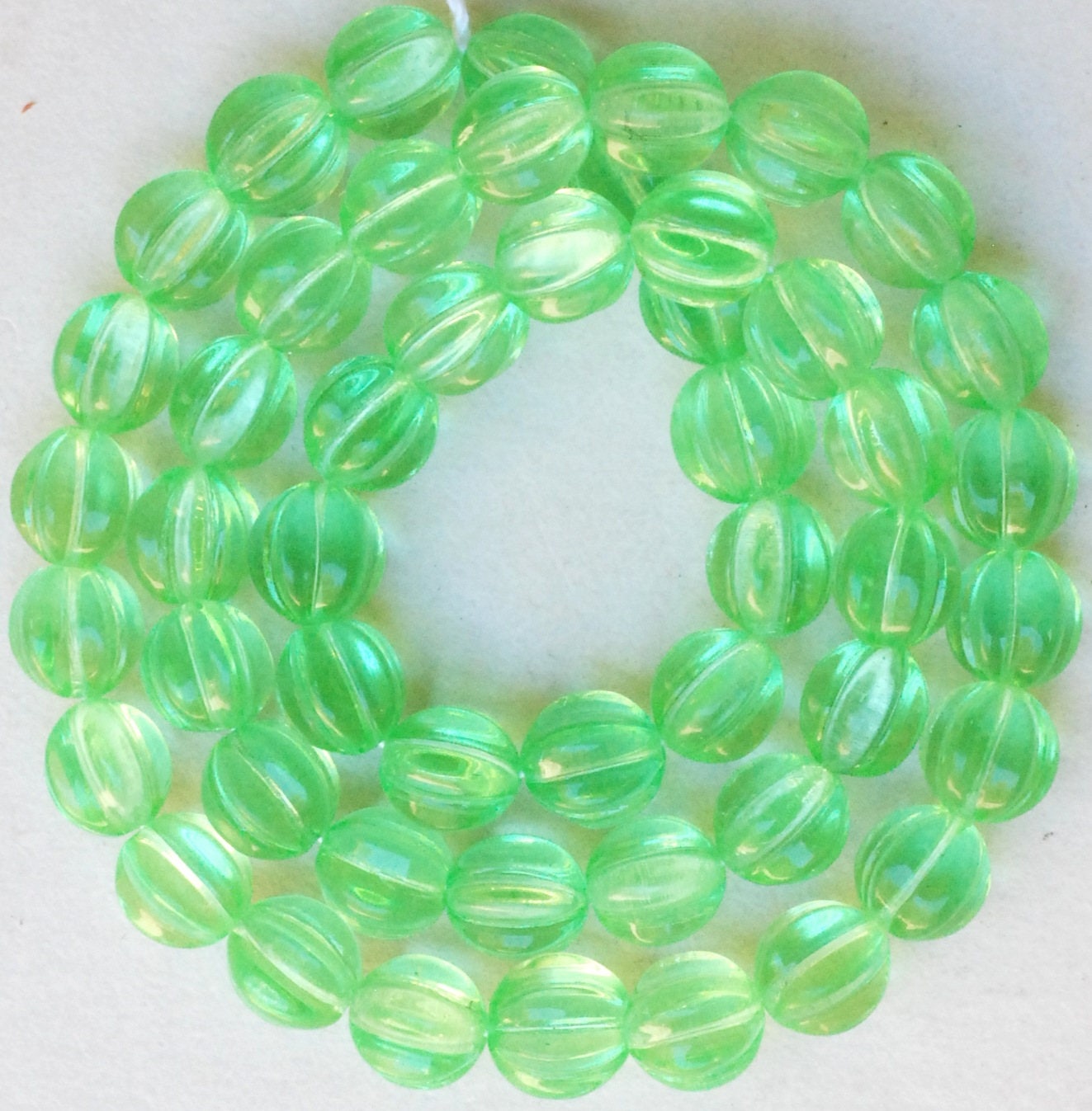 Round 10mm Melon Bead Czech Glass Melon Beads Various | Etsy