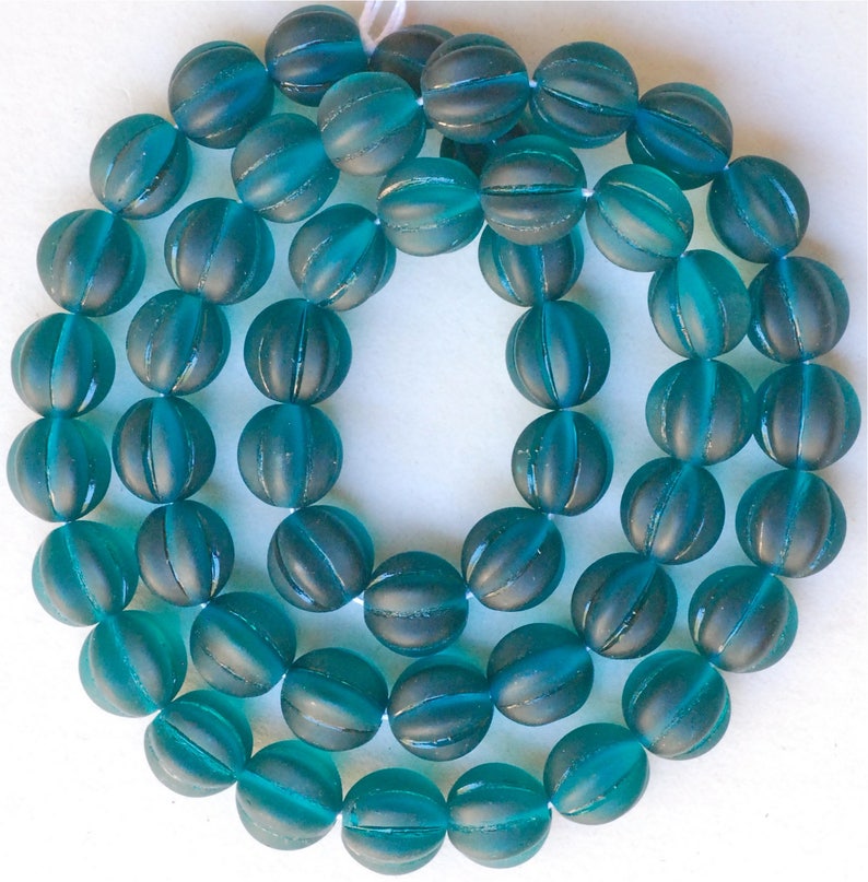 Round 12mm Melon Bead Czech Glass Melon Beads Various | Etsy