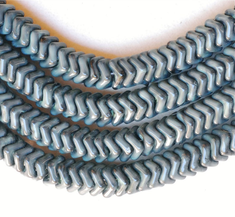 Interlocking Snake Beads Czech Glass Beads 10mm X 4mm - Etsy