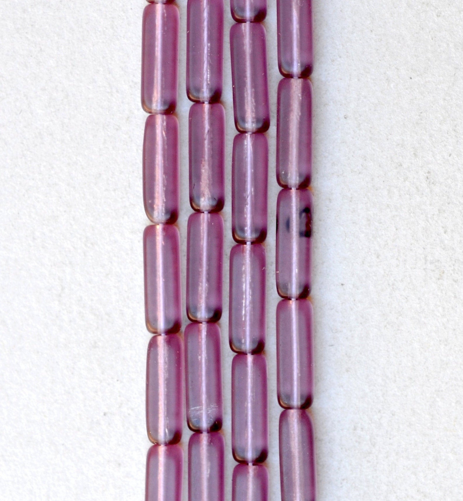 Rectangular Tube Bead - Czech Glass Beads - 15mm X 5mm - Various Matte ...
