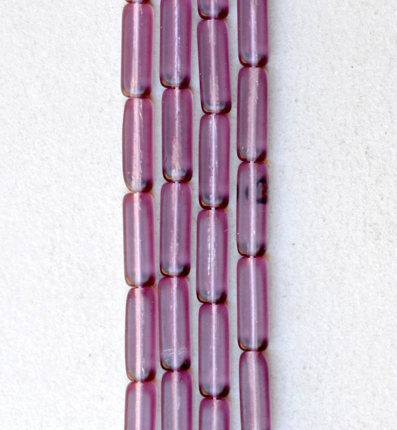 Rectangular Tube Bead - Czech Glass Beads - 15mm X 5mm - Various Matte ...