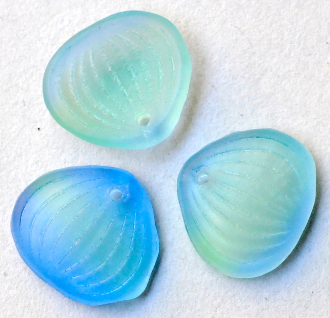 Scallop Shell Bead - Czech Glass Shell Beads - 15mm X 13mm - Various ...