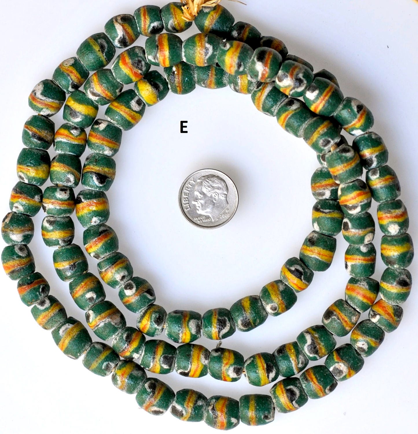 Long Strands of Vintage African Sand Cast Beads - Powder Glass Beads ...