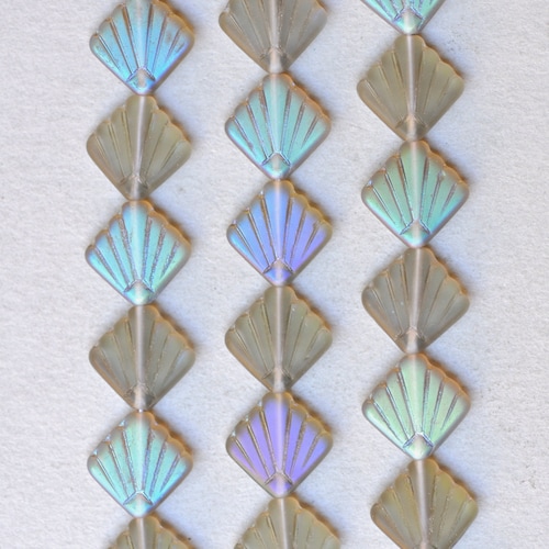 Scallop Shell Bead Czech Glass Shell Beads 15mm X 13mm - Etsy