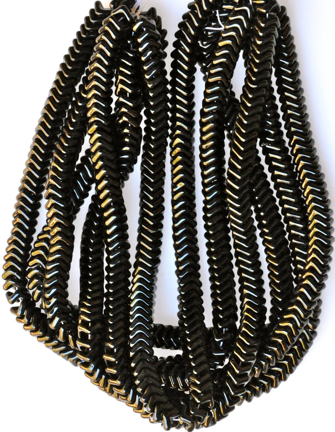 Interlocking Snake Beads - Czech Glass Beads - 10mm X 4mm - Various ...