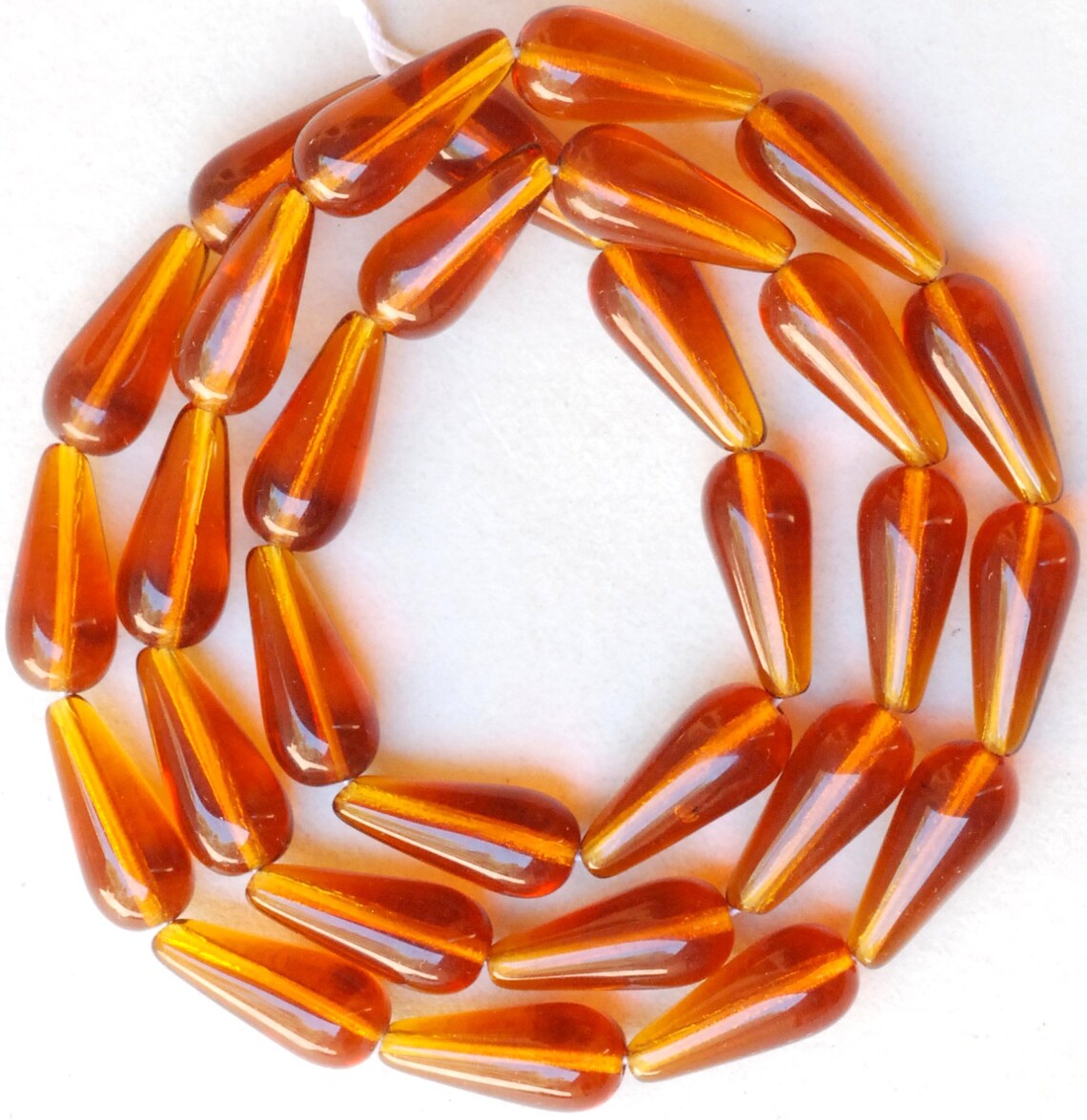 Large Teardrop Bead with Vertical Hole Czech Glass Teardrop | Etsy