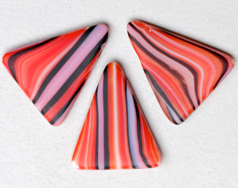 Large Glass Triangle Bead Czech Glass Triangle Beads - Etsy