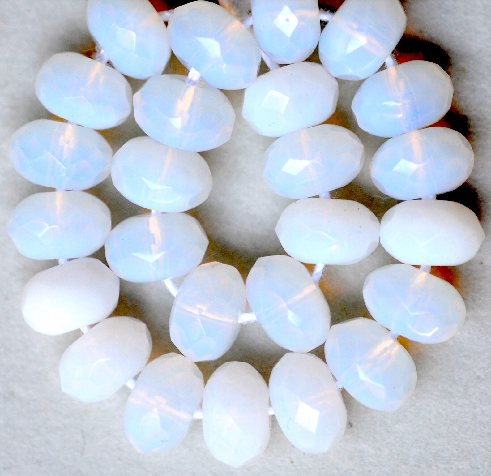 9mm Fire Polished Gemstone Cut Czech Glass Beads - Donut Rondelle ...
