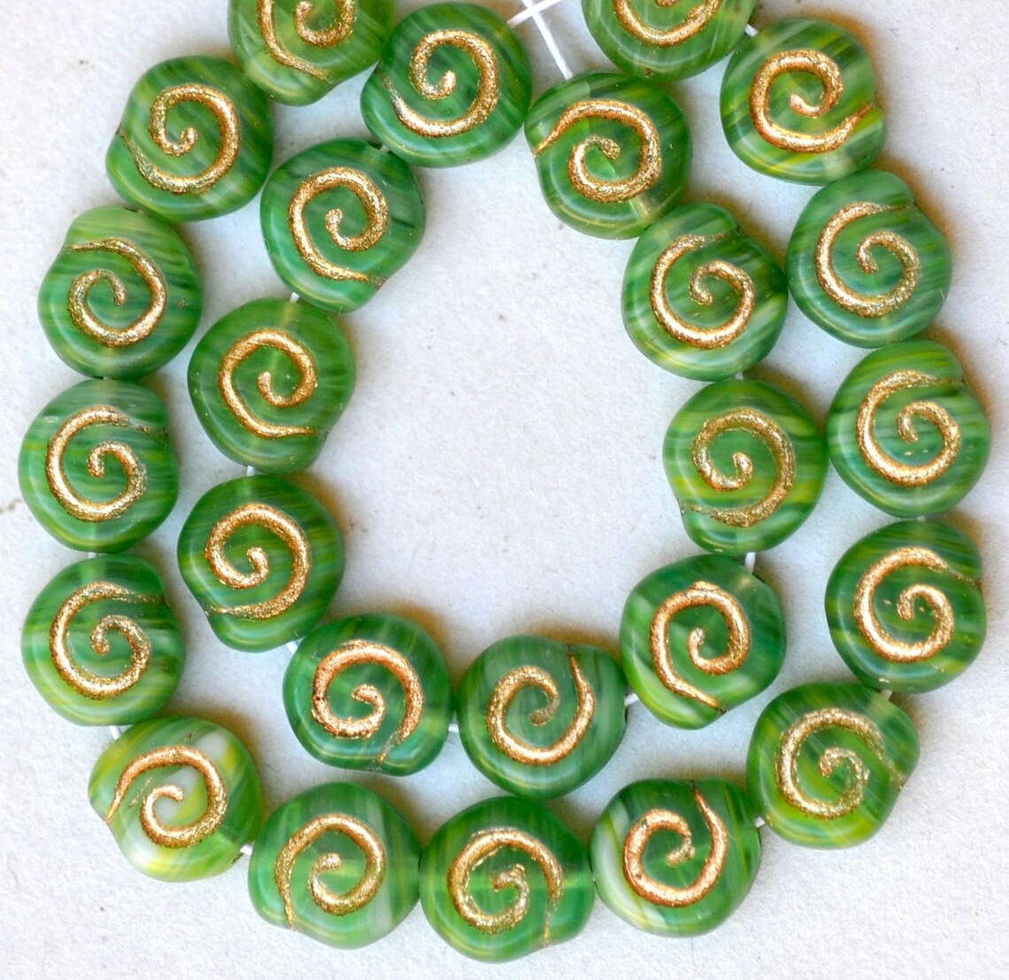 Small Snail Shell Bead Czech Glass Beads 9mm X 8mm | Etsy