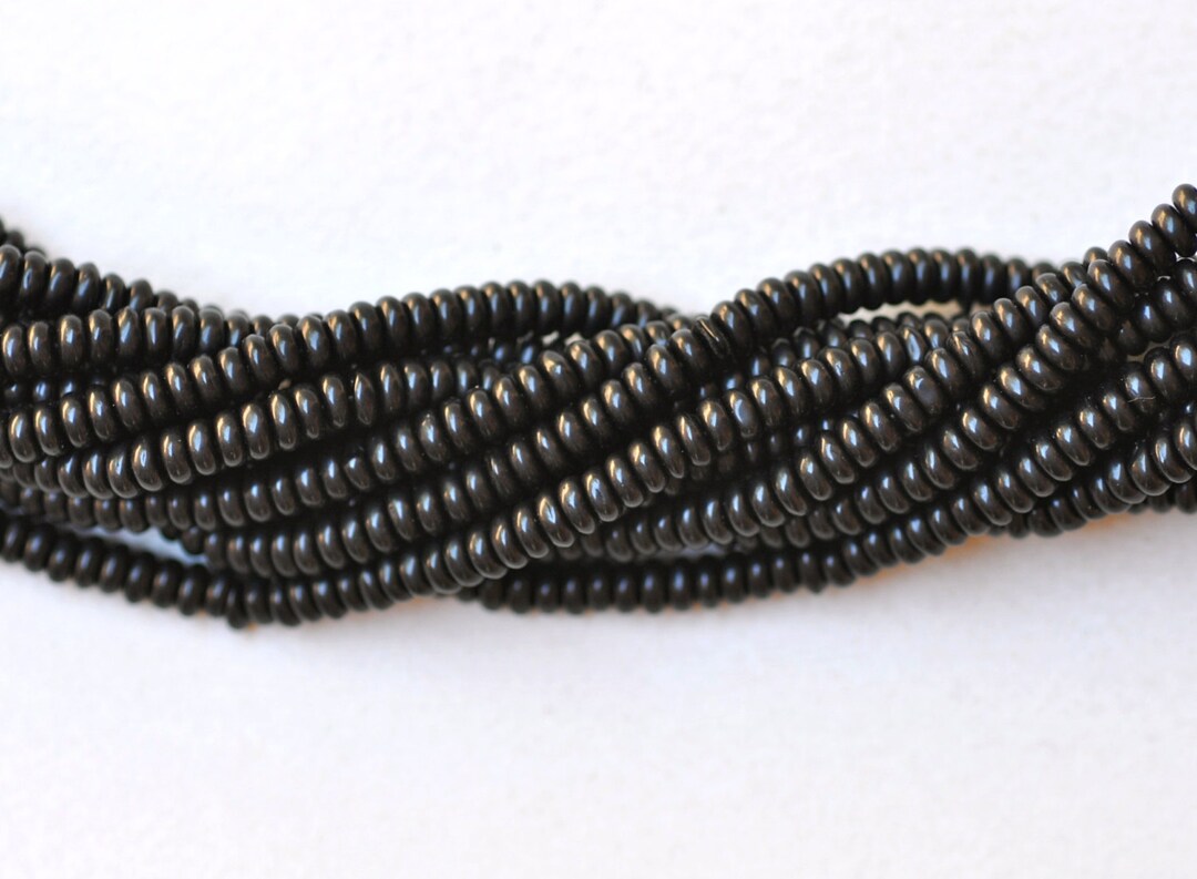 4mm Oblate Rondelle Glass Beads Czech Glass Beads Disc Beads Spacer ...