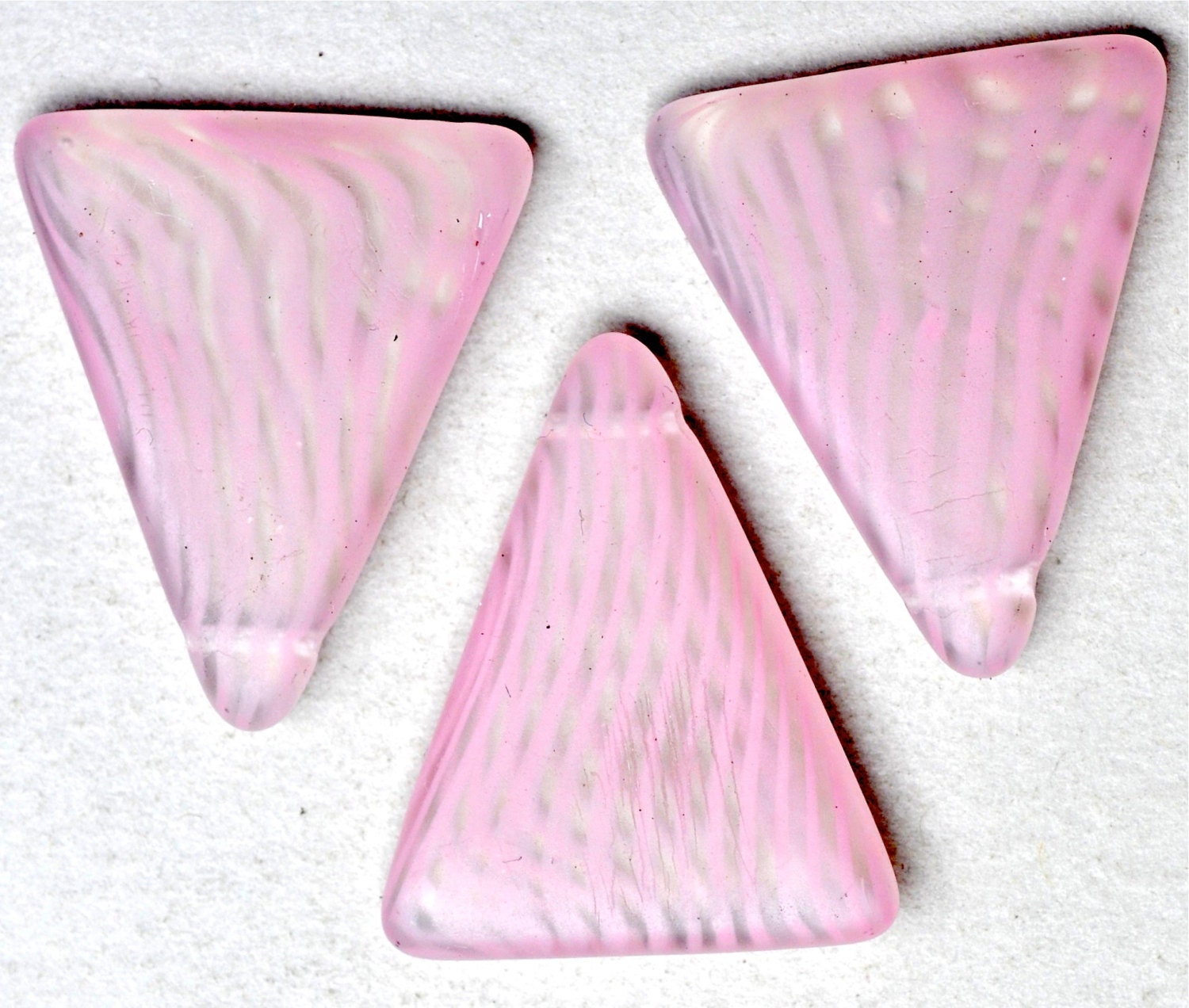 Large Glass Triangle Bead Czech Glass Triangle Beads - Etsy