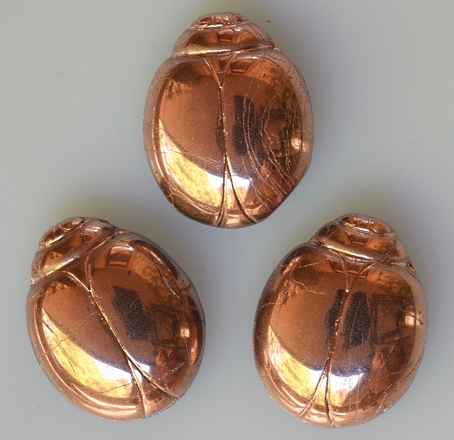 NEW SIZE Scarab Beetle Bead 2 Hole Czech Glass Scarab - Etsy