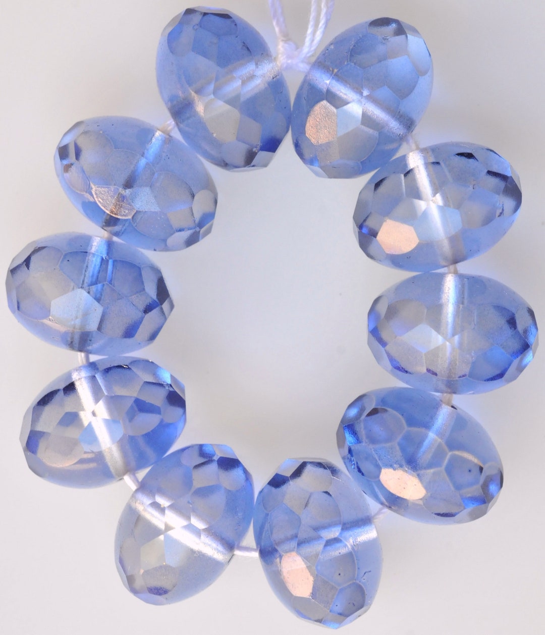 Large 17mm Fire Polished Gemstone Cut Czech Glass Beads - Donut ...