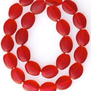 Small Flat Oval Czech Glass Beads - Various Matte Colors - 8mm X 6mm ...