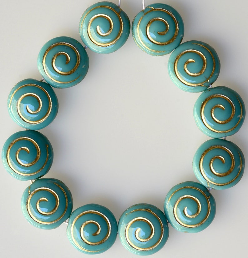 13mm Snail Shell Bead Czech Glass Beads Various Colors - Etsy