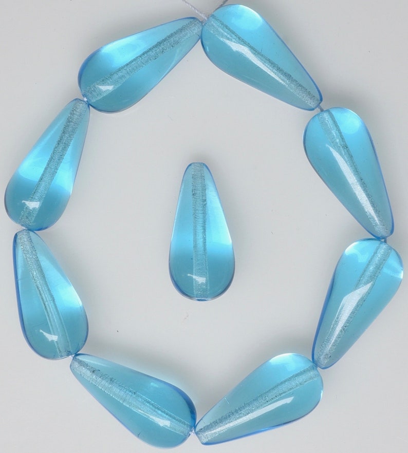 Large Teardrop Bead With Vertical Hole Czech Glass Teardrop - Etsy