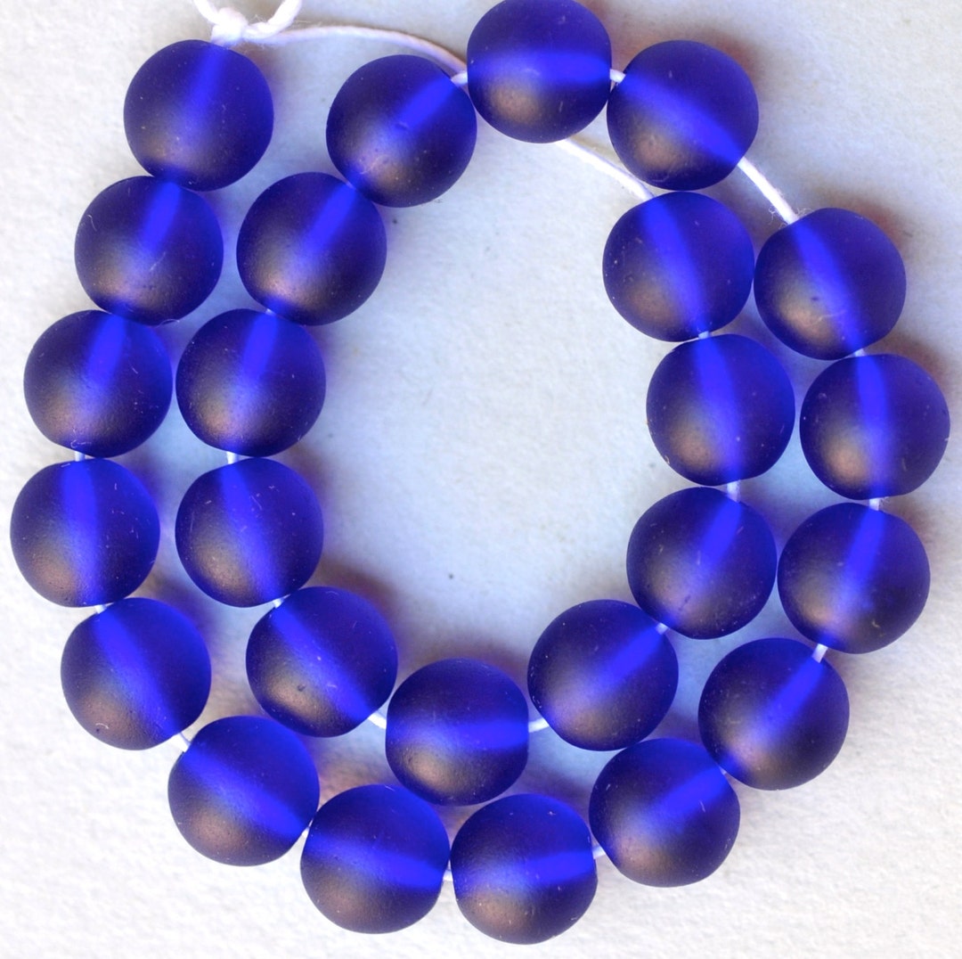 8mm Round Glass Bead - Czech Glass Druk Beads - 8mm Beads - Various ...