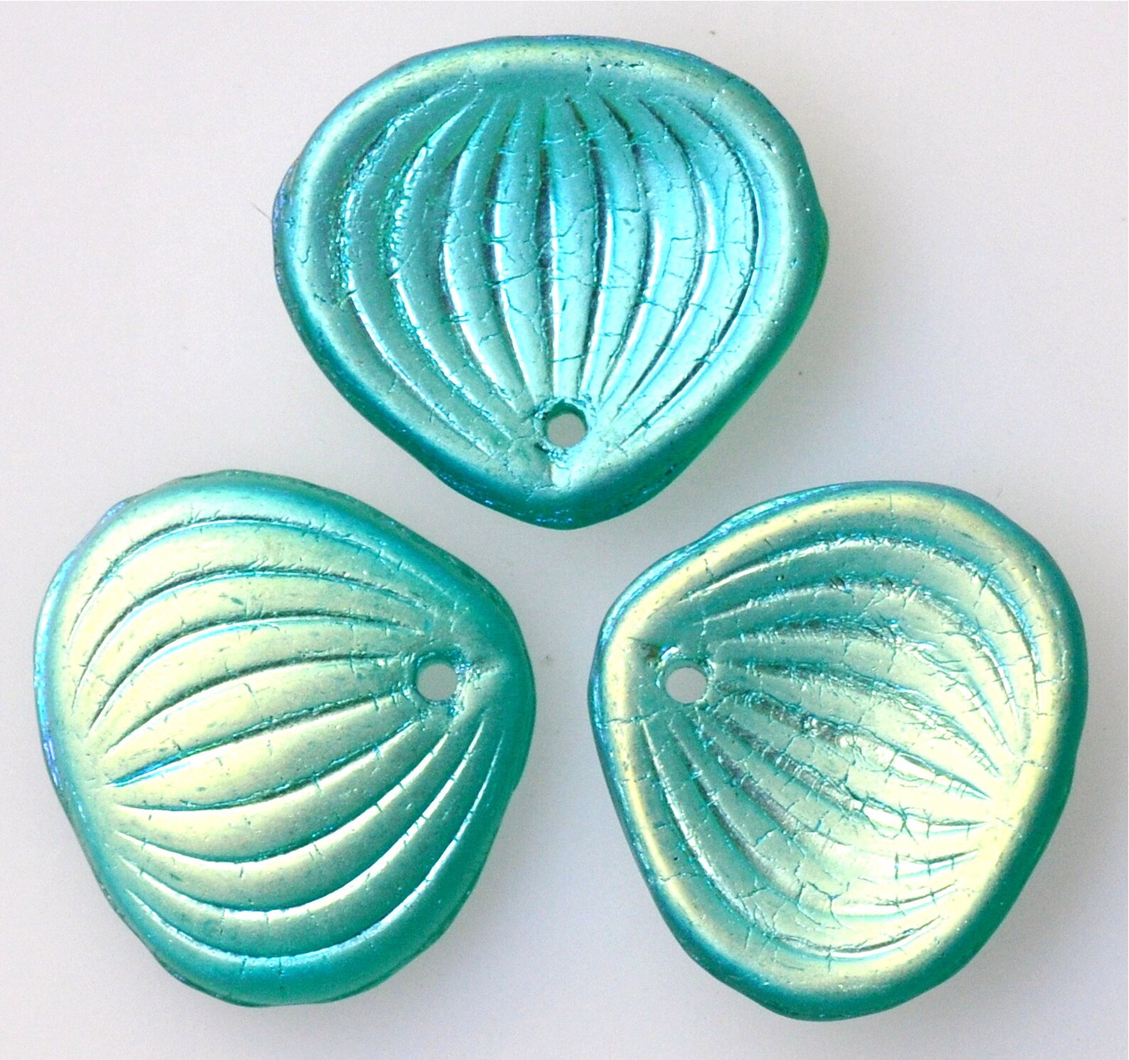 Scallop Shell Bead - Czech Glass Shell Beads - 15mm X 13mm - Various ...