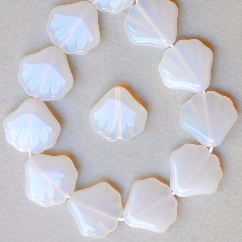 14mm Scallop Shell Bead - Czech Glass Shell Beads - Various Colors ...