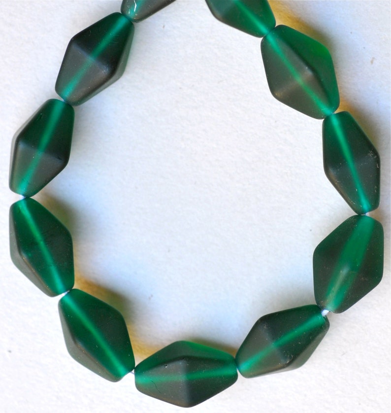 Large Bi-pyramid Glass Bead - 18mm X 13mm - Czech Glass Beads - Various ...