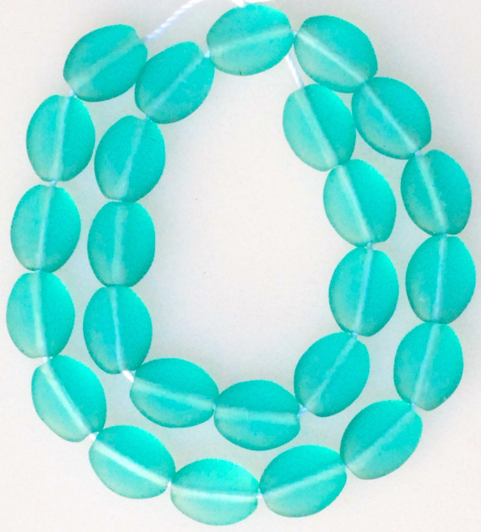 Small Flat Oval Czech Glass Beads - Various Matte Colors - 8mm X 6mm ...