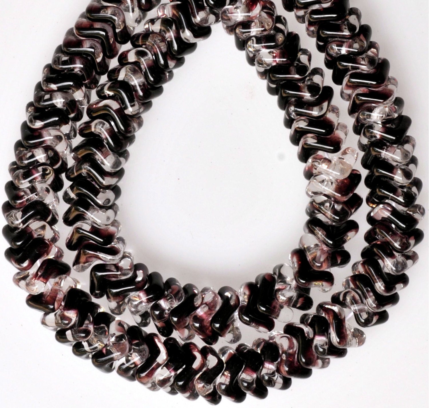 Interlocking Snake Beads Czech Glass Beads 10mm x 4mm | Etsy