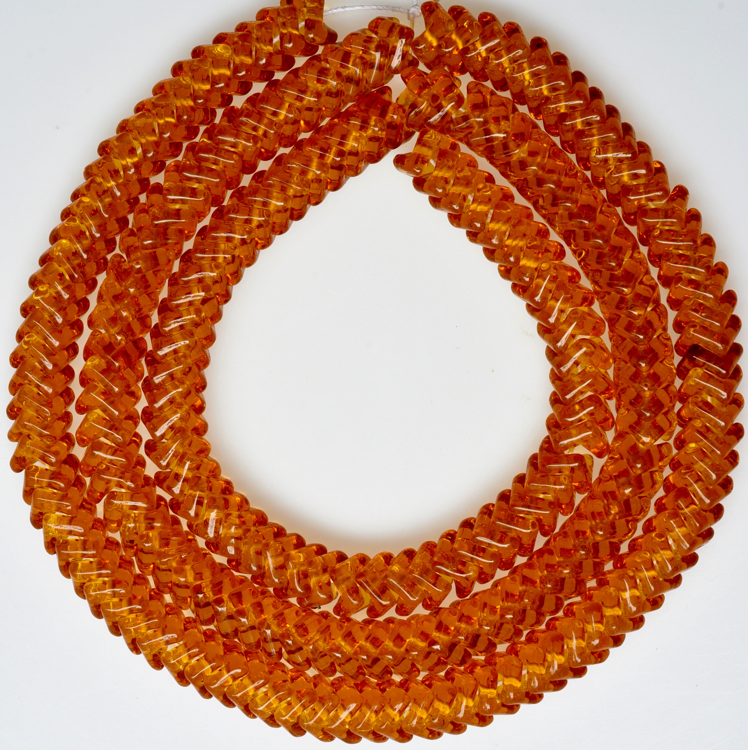 Interlocking Snake Beads - Czech Glass Beads - 10mm X 4mm - Various ...