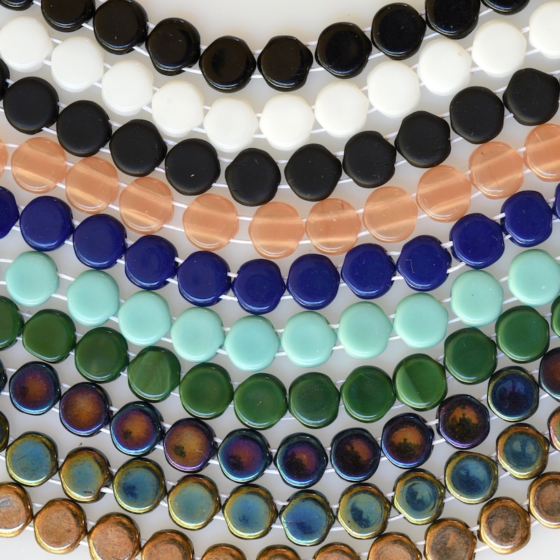 Flat Round Beads - Etsy