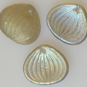 Scallop Shell Bead - Czech Glass Shell Beads - 15mm X 13mm - Various ...
