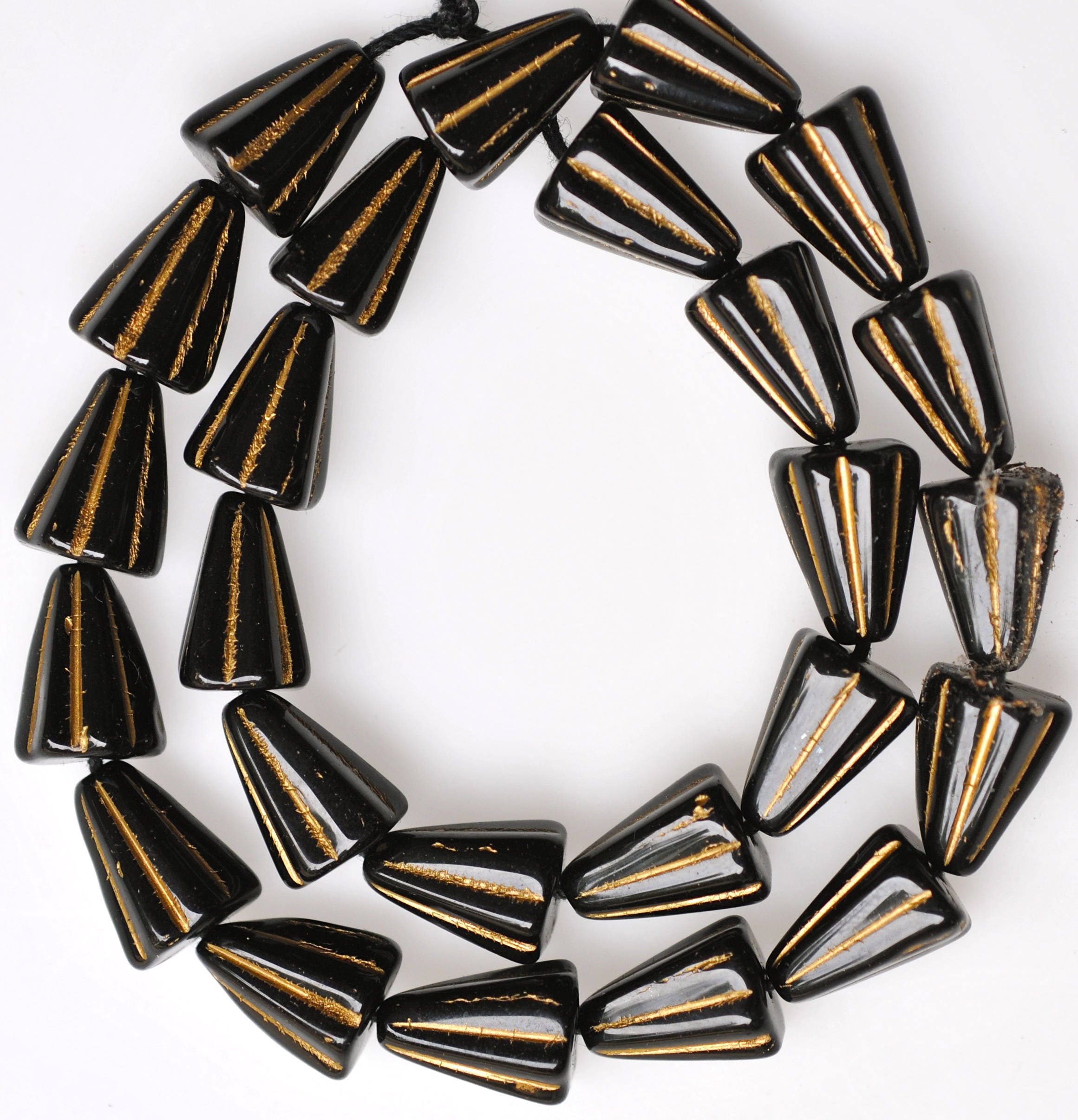 Angel Body Beads - Czech Glass Conical Beads - 12mm X 9mm - Various ...